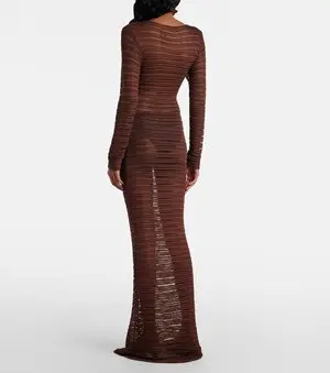 AYA MUSE Open-knit Maxi Dress