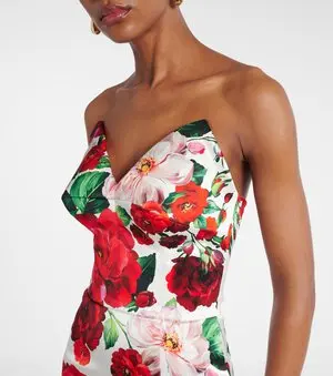 Dolce & Gabbana Floral Midi Dress - Red