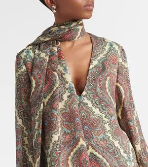 Valentino Garavani Voyage Imaginaire Silk Georgette Blouse