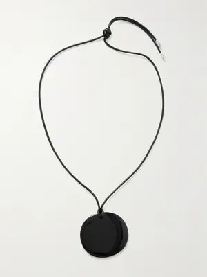 SOPHIE BUHAI Large Full Moon Onyx And Silver Necklace - Black