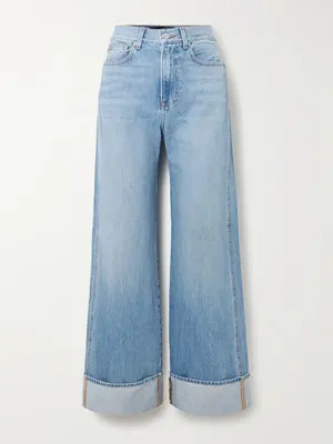 Veronica Beard Taylor High-rise Wide-leg Jeans