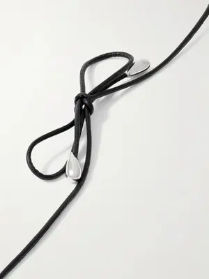 SOPHIE BUHAI Medium Full Moon Cord Necklace With Quartz And Silver - Neutrals