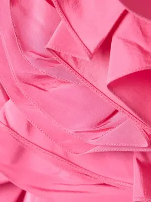 Carolina Herrera Strapless Appliquéd Silk-faille Mini Dress