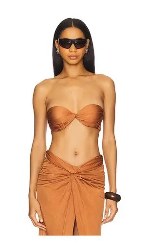Giuseppe Di Morabito Strapless Top - Rust