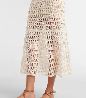 Anna Kosturova Crochet Cotton Maxi Dress