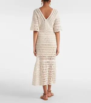 Anna Kosturova Crochet Cotton Maxi Dress