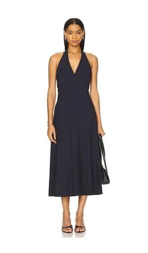 Rue Sophie Lilas Halterneck Dress - Navy