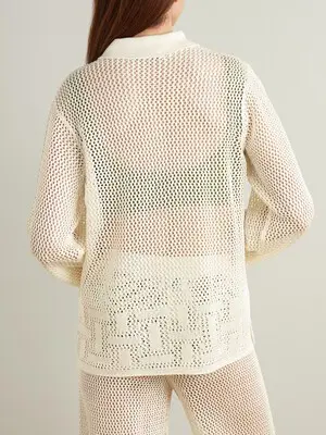 Calle Del Mar Crocheted Collar Cardigan