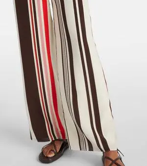 SIR. Thistle Silk Satin Wide-leg Trousers