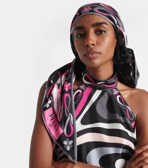 Emilio Pucci Maddalena And Onde Silk Scarf