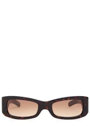 FLATLIST Kareem Rectangle Sunglasses - Brown Dark