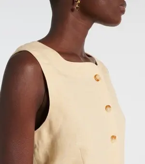 Posse Emma Linen Minidress - Yellow