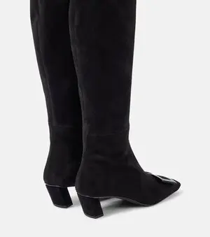 ROGER VIVIER Belle Vivier Suede Over-the-knee Boots