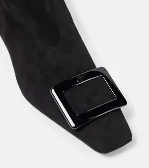 ROGER VIVIER Belle Vivier Suede Over-the-knee Boots