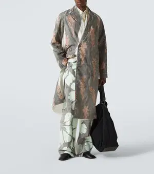 Dries Van Noten Floral Wide-leg Cotton Trousers