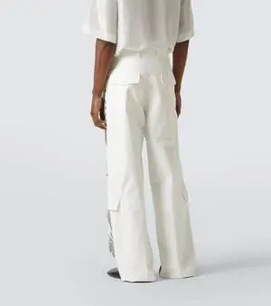 Dries Van Noten Floral Wide-leg Cotton Trousers