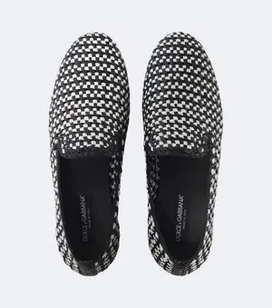 Dolce & Gabbana Woven Leather Slip-on Shoes