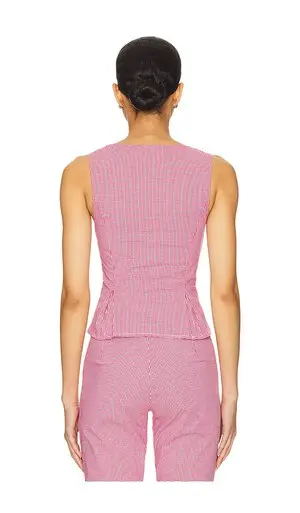 MORE TO COME Drea Peplum Top - Red