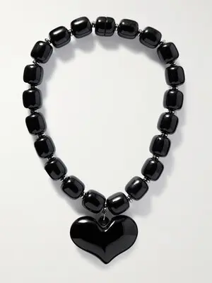 JULIETTA Amore Resin Heart Pendant Necklace - Black