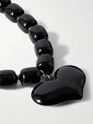 JULIETTA Amore Resin Heart Pendant Necklace - Black
