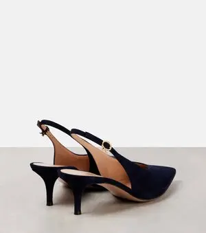 GIANVITO ROSSI Robbie 55 Suede Slingback Pumps