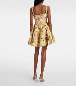 Agua Bendita Lima Printed Minidress