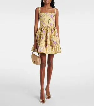 Agua Bendita Lima Printed Minidress