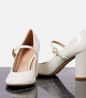 GIANVITO ROSSI Leather Mary Jane Pumps