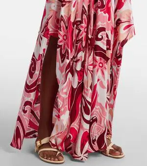 Poupette St Barth Mabelle Satin Maxi Dress In Fantasia