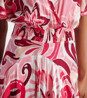 Poupette St Barth Mabelle Satin Maxi Dress In Fantasia
