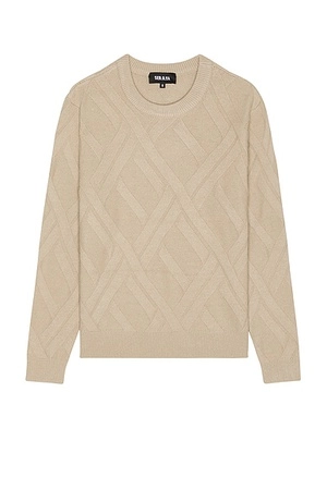 SEROYA Joseph Grid Cable Sweater