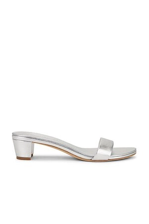 ZIAH Metallic Leather Mules - Silver