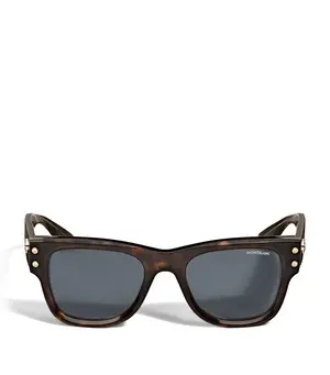 Montblanc Tortoiseshell Square Frame Sunglasses - Brown