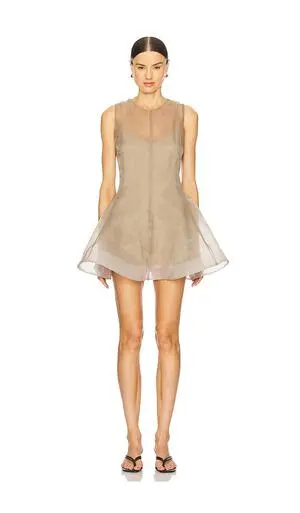 L'academie Blaire Mini Dress - Taupe