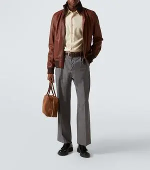 Miu Miu Logo Suede Tote Bag