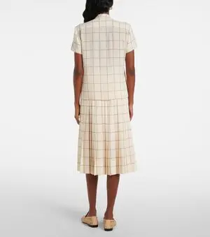 Loro Piana Febe Checked Silk Blouse