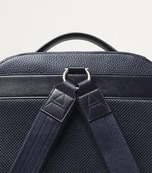 ASPINAL OF LONDON Pebbled Leather Reporter Zipped Backpack