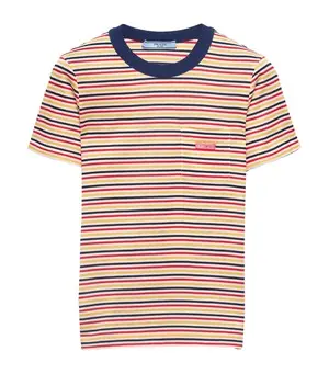 Prada Prada Cotton Stripe Lisle T-Shirt Neutral
