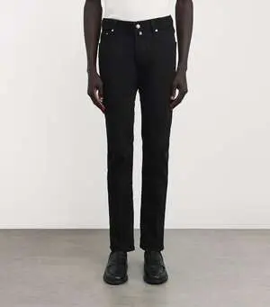 Jacob Cohen Limited Edition Crocodile Patch Slim Jeans - Black
