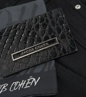 Jacob Cohen Limited Edition Crocodile Patch Slim Jeans - Black