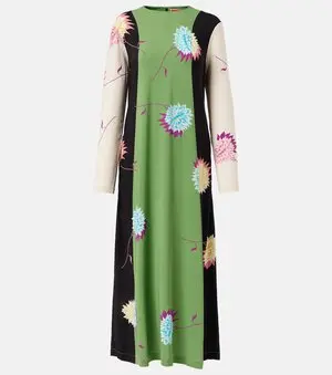 La DoubleJ Swing Printed Jersey Midi Dress - Multicoloured