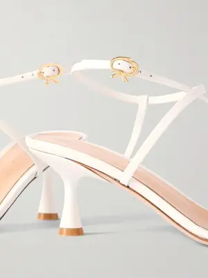 GIANVITO ROSSI 55mm Leather Sandals - White