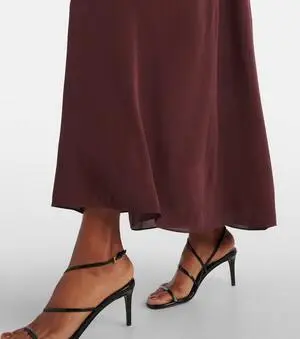 ADRIANA DEGREAS Satin Maxi Dress