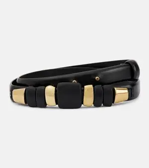 Isabel Marant Étoile Beaded Leather Belt - Black