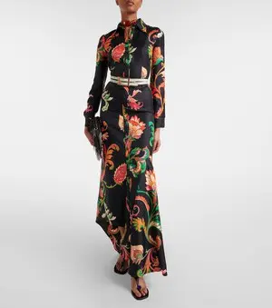 Etro Printed Silk Shirt Dress