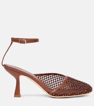 Christopher Esber Minette Embellished Mesh Pumps - Brown