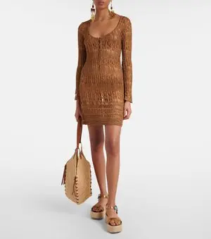 GIANVITO ROSSI Metallic Leather Platform Espadrilles