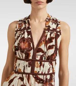 Poupette St Barth Chiara Floral Cotton Maxi Dress