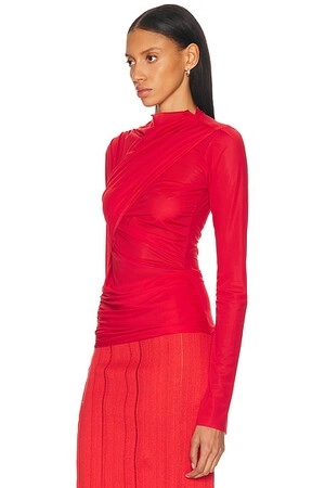 JADE CROPPER Draped Top