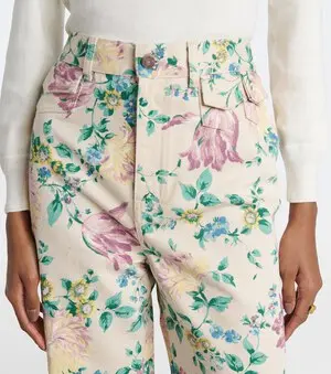 Chloé Floral High-rise Flared Jeans
